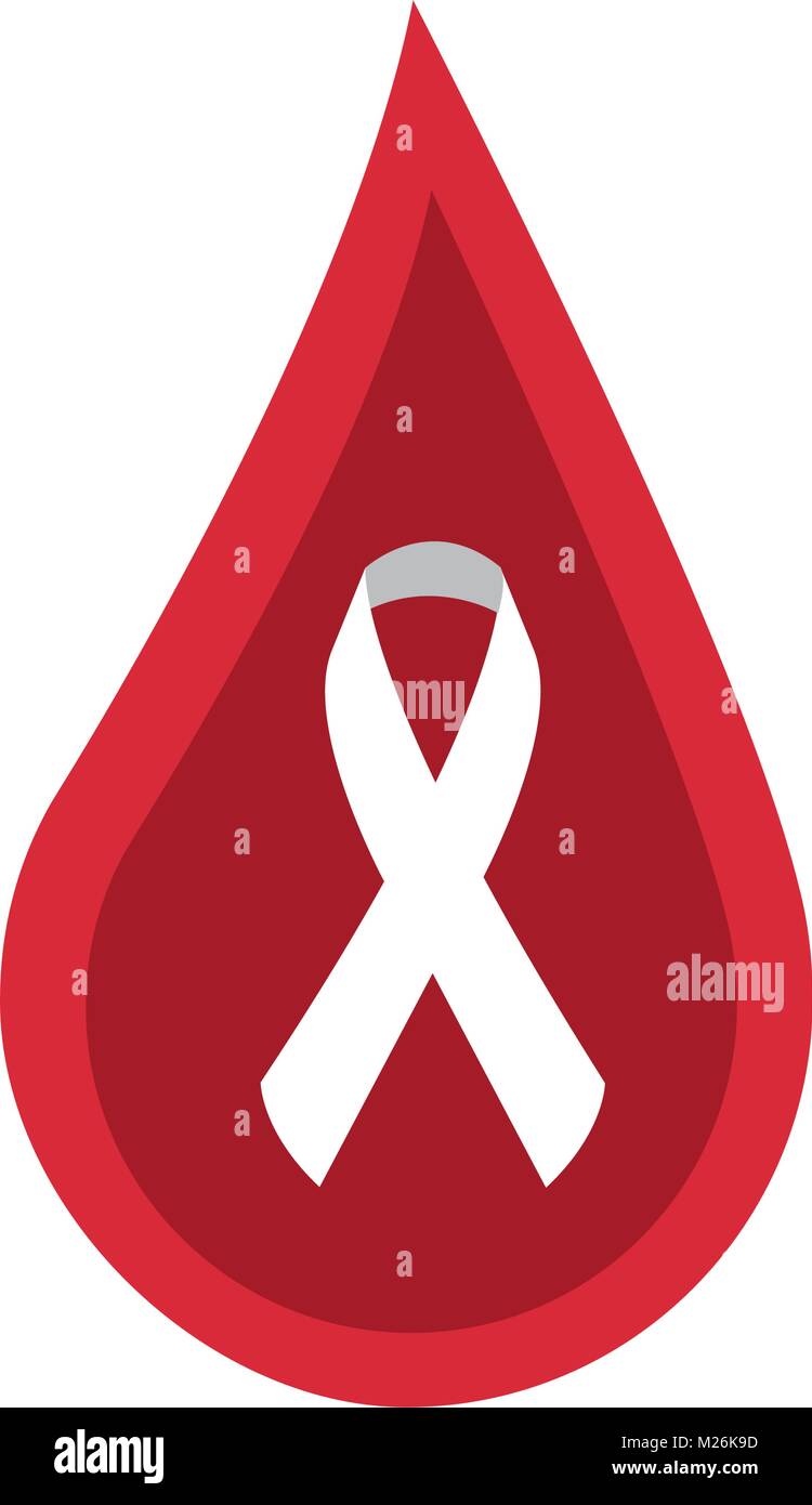 drop blood ribbon campaign symbol Stock Vector Image & Art - Alamy