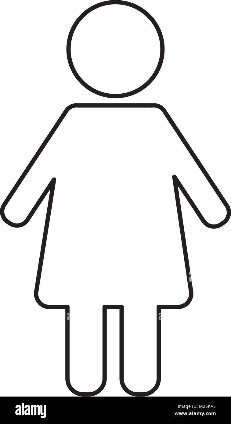 pictogram female woman standing person Stock Vector Image & Art - Alamy