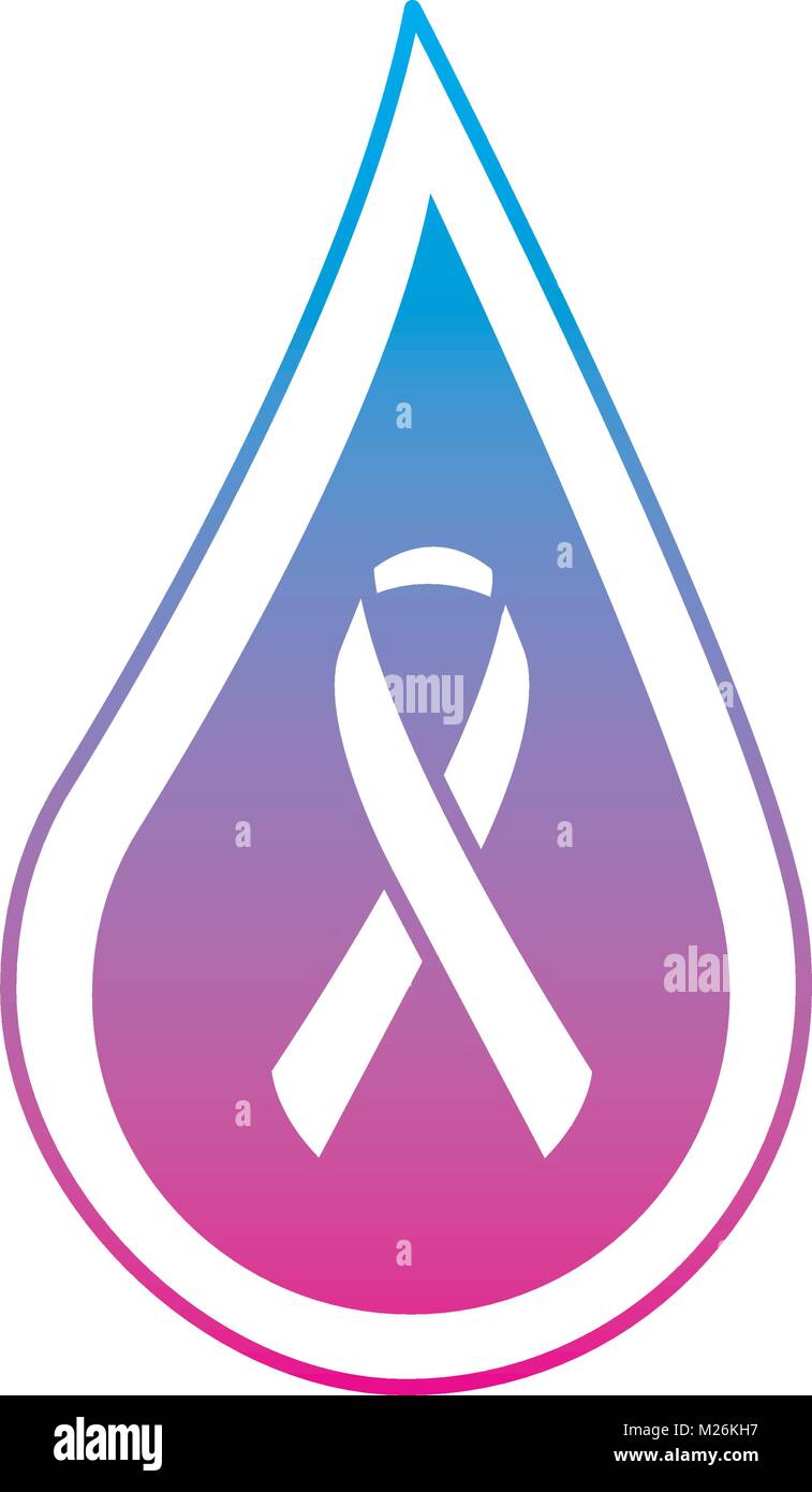 drop blood ribbon campaign symbol Stock Vector Image & Art - Alamy