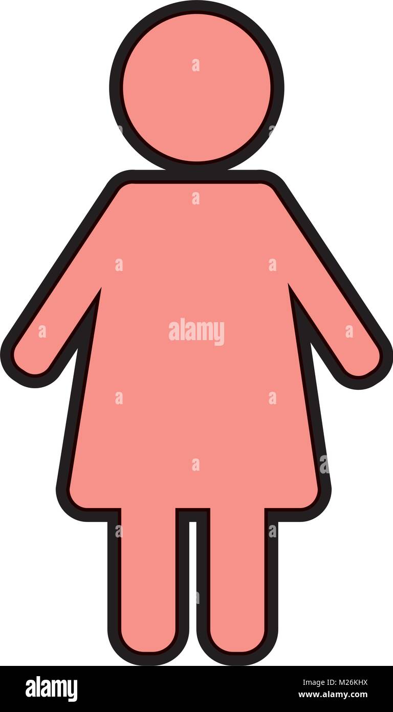pictogram female woman standing character Stock Vector Image & Art - Alamy