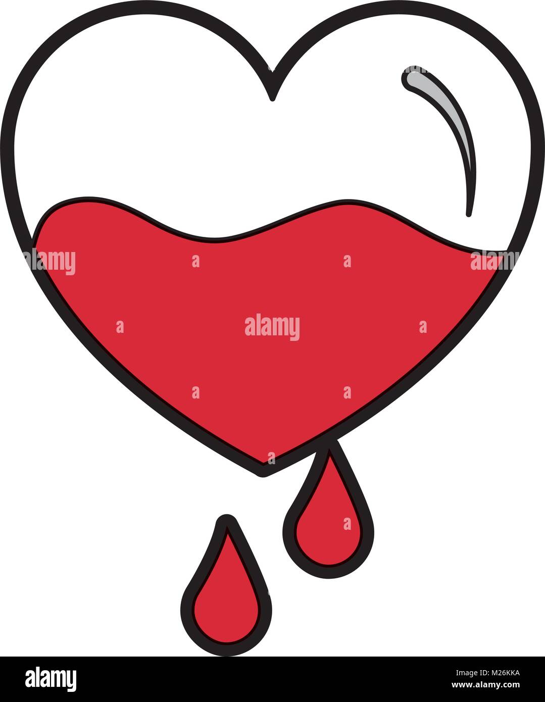 red heart blood drops falling prevention care Stock Vector Image & Art ...