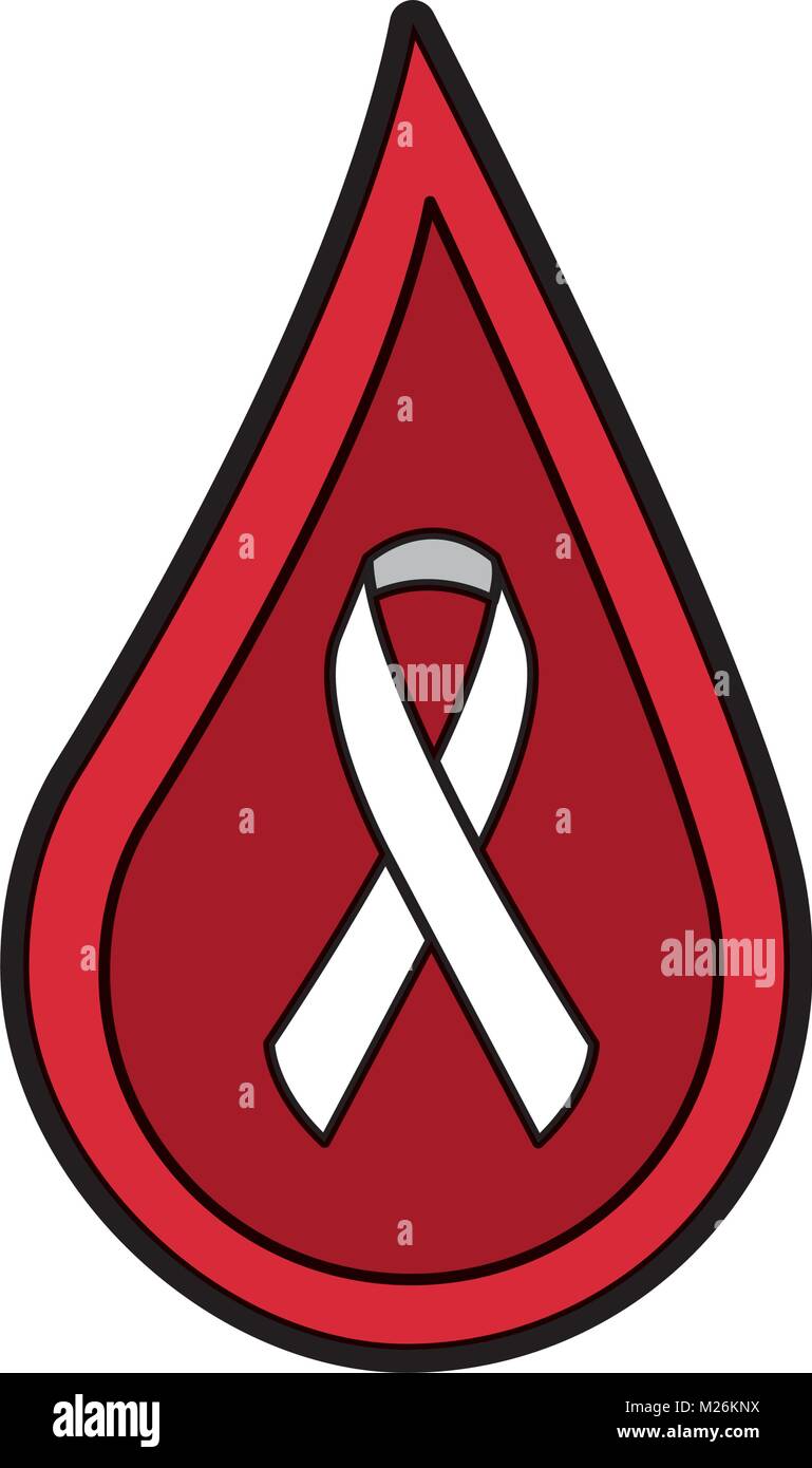 drop blood ribbon campaign symbol Stock Vector Image & Art - Alamy