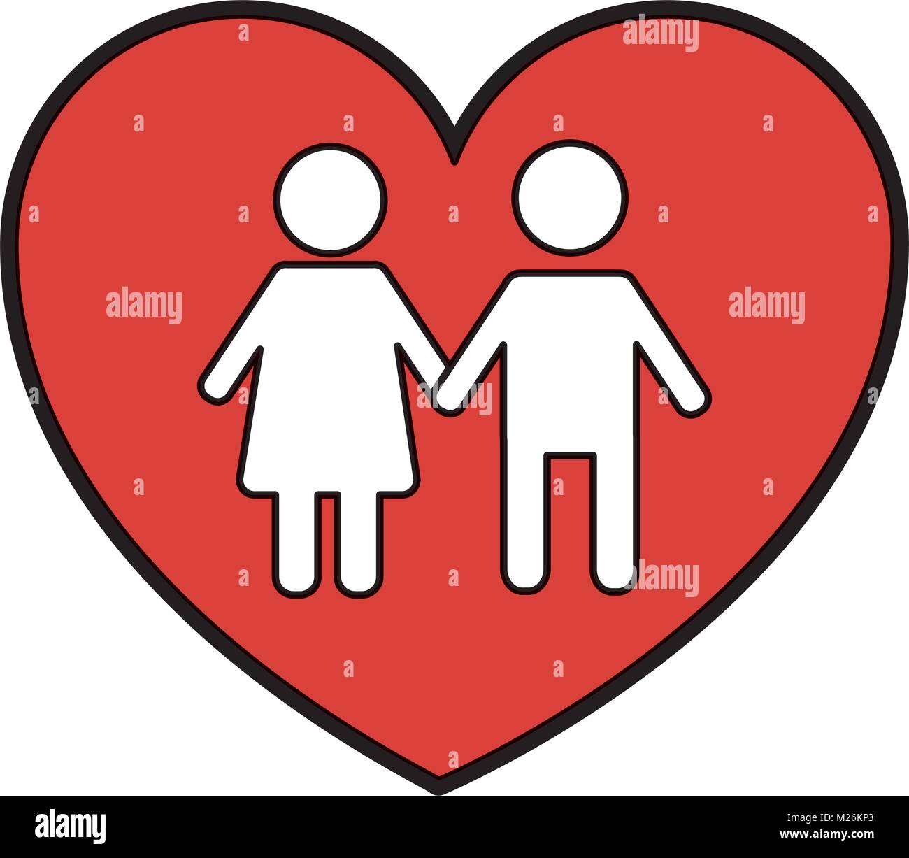 Illustration Family Inside Heart Shape High Resolution Stock ...