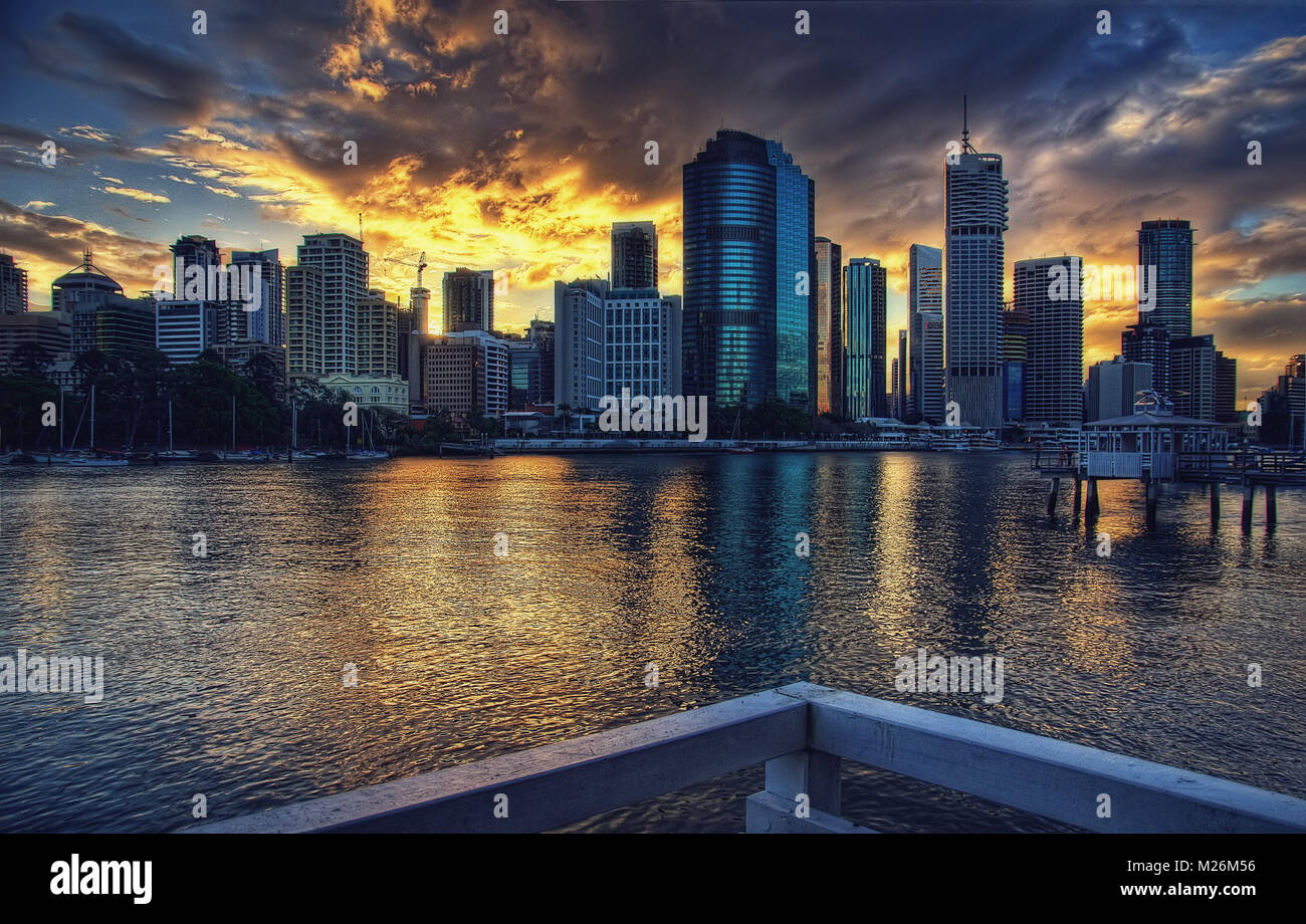 Skyline in central brisbane hi-res stock photography and images - Alamy