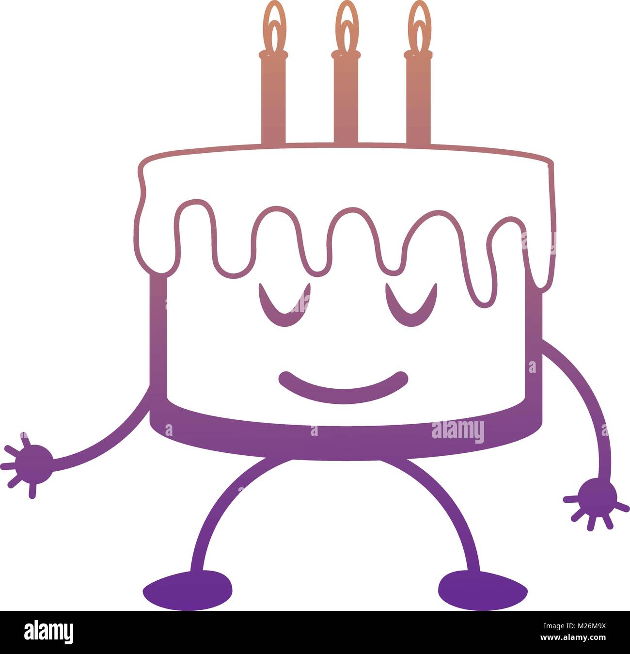 Kawaii birthday cake Cut Out Stock Images & Pictures - Alamy