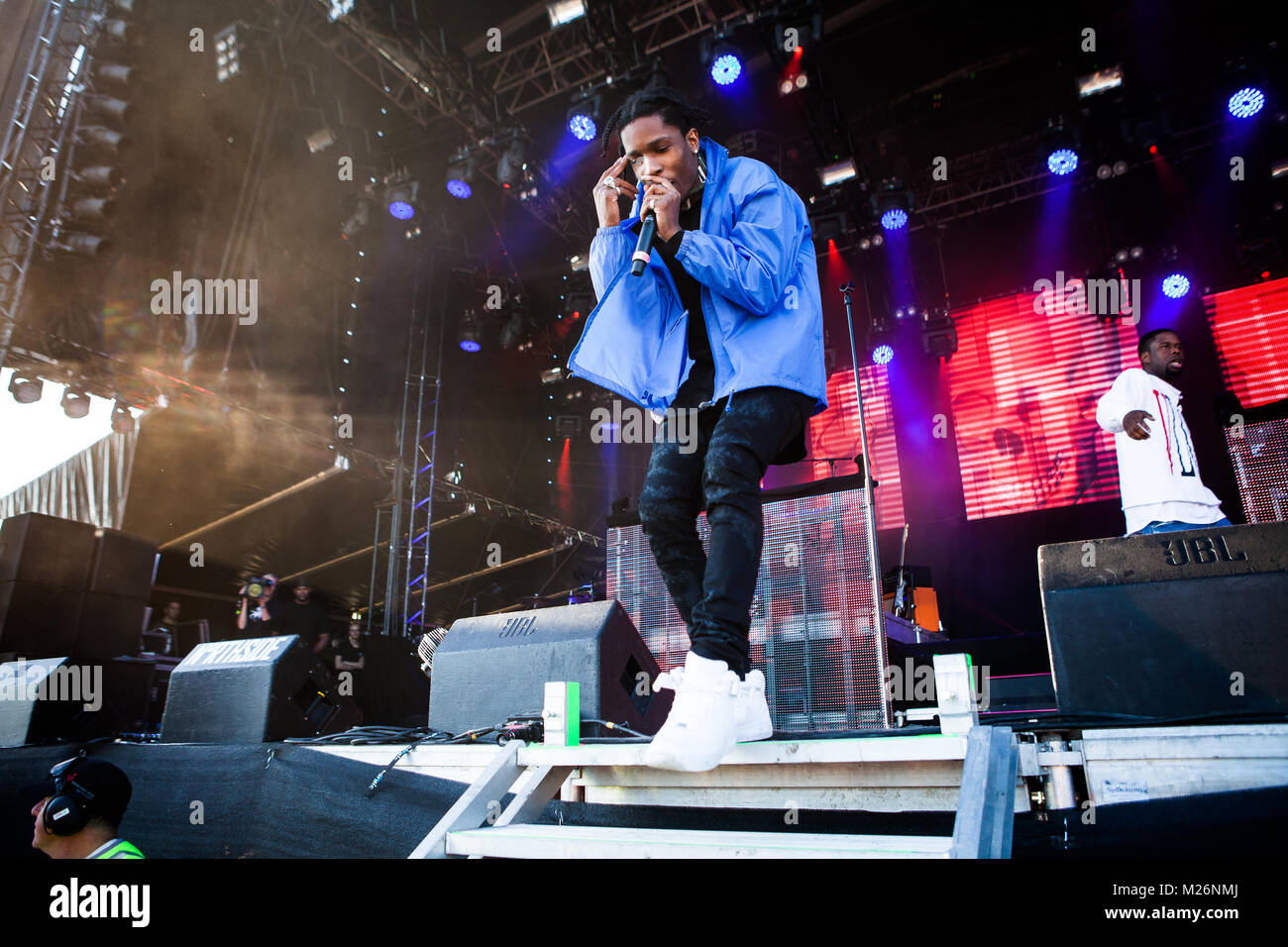 The American rapper A$AP Rocky (Rakim Mayers) performs a live concert ...