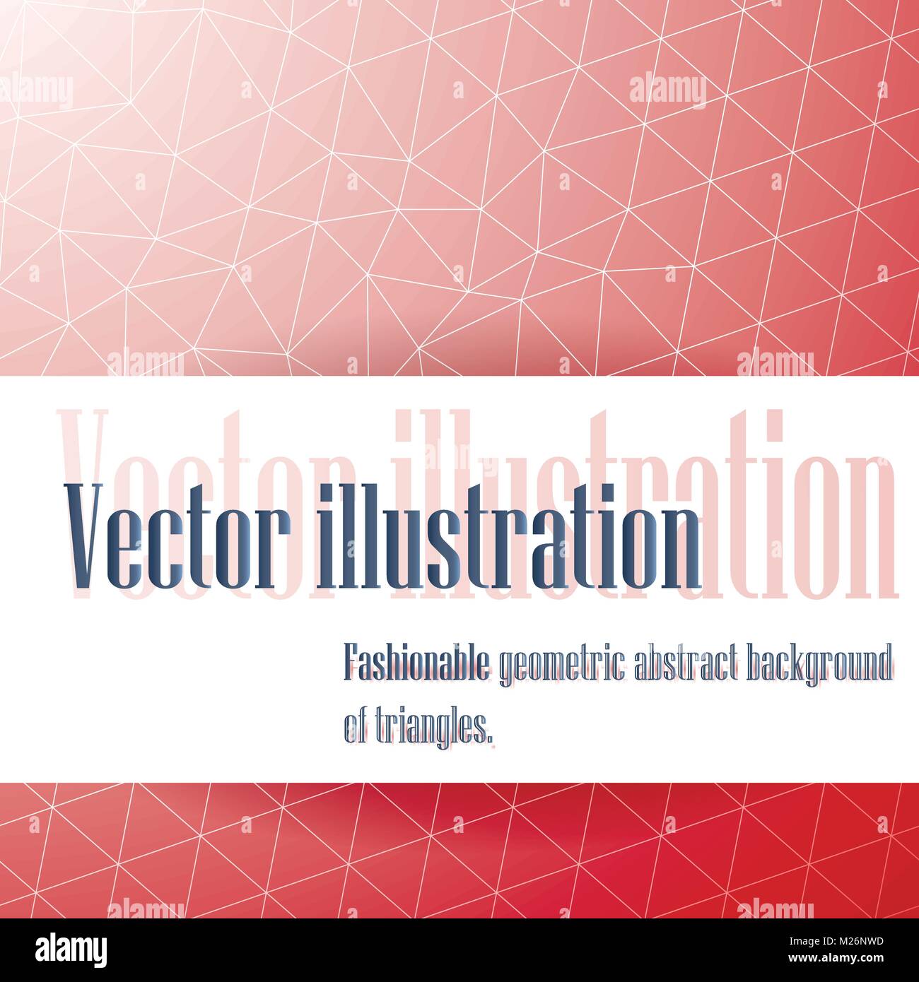 Abstract background for a modern design from triangles in red tones ...