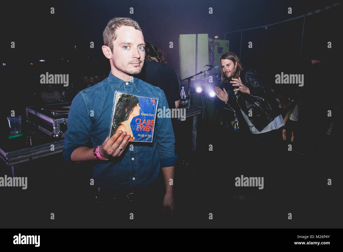 The American DJ and actor Elijah Wood performs a live DJ-set as part of ...