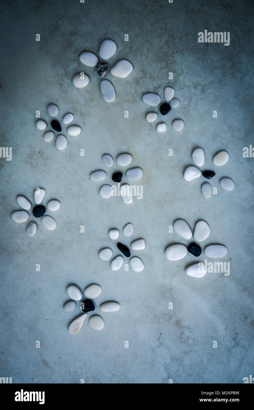 bunch of flowers made out of rocky pebbles Stock Photo - Alamy