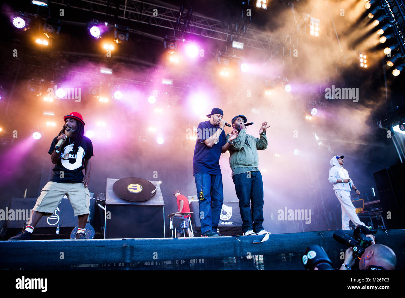 The American hip hop group Jurassic 5 performs a live concert at ...