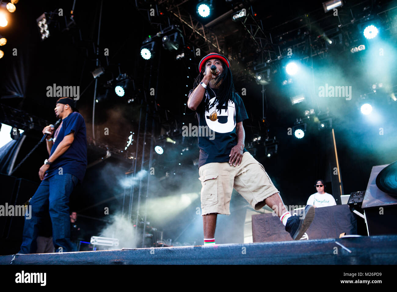 The American hip hop group Jurassic 5 performs a live concert at ...