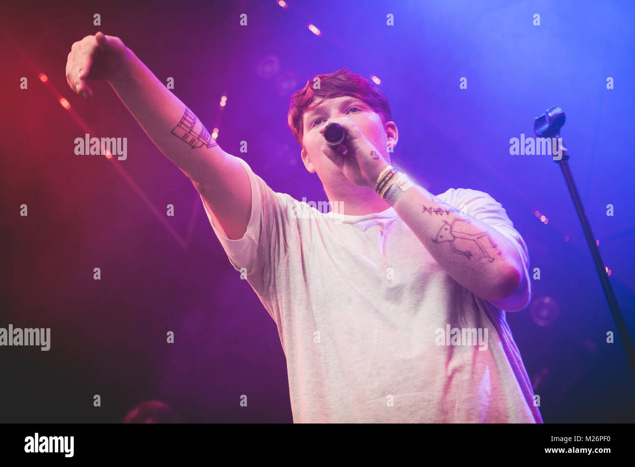 The Danish singer and songwriter Karl William performs a live concert ...