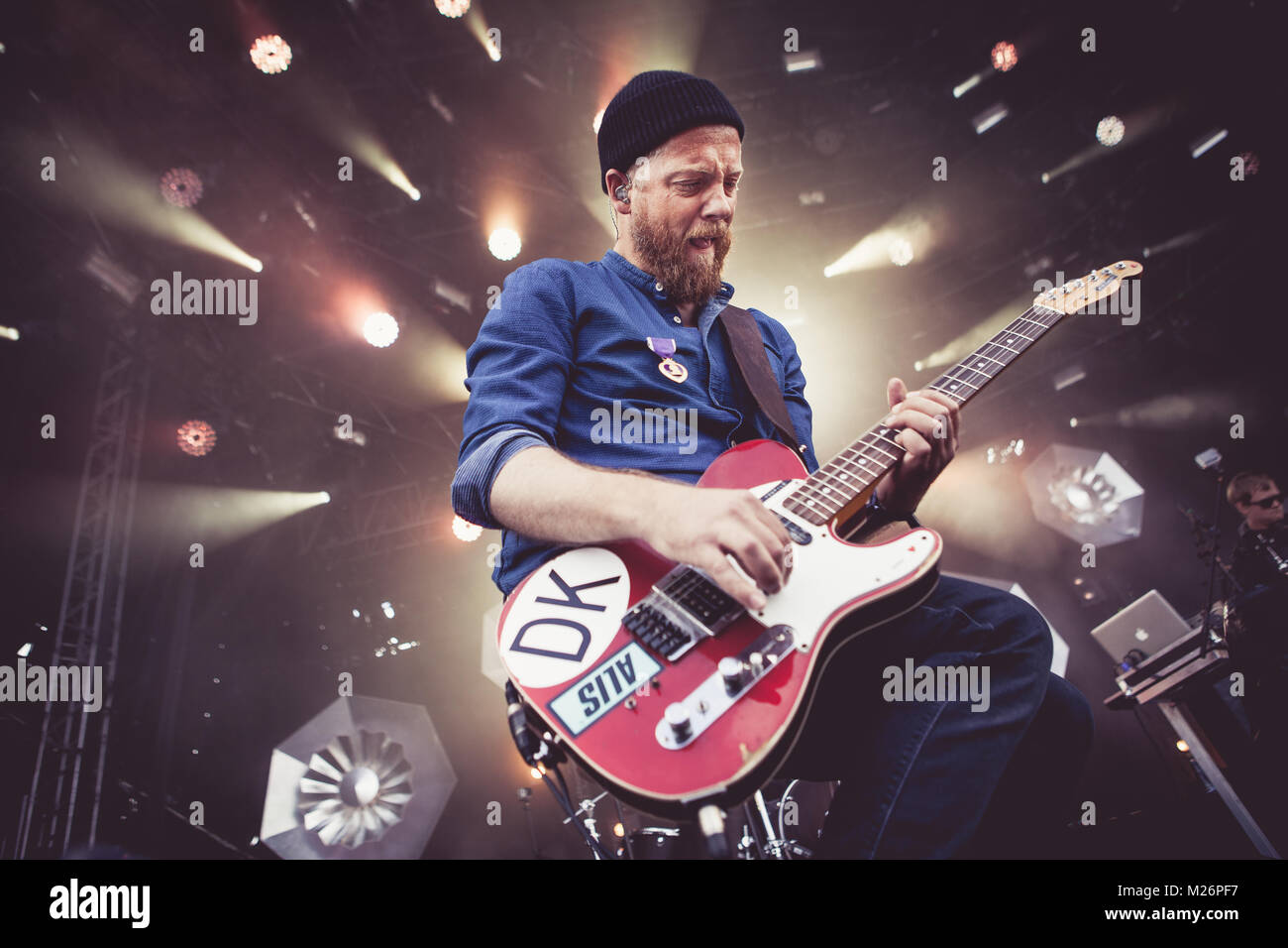 The alternative Danish rock band Kashmir is here pictured live on stage ...