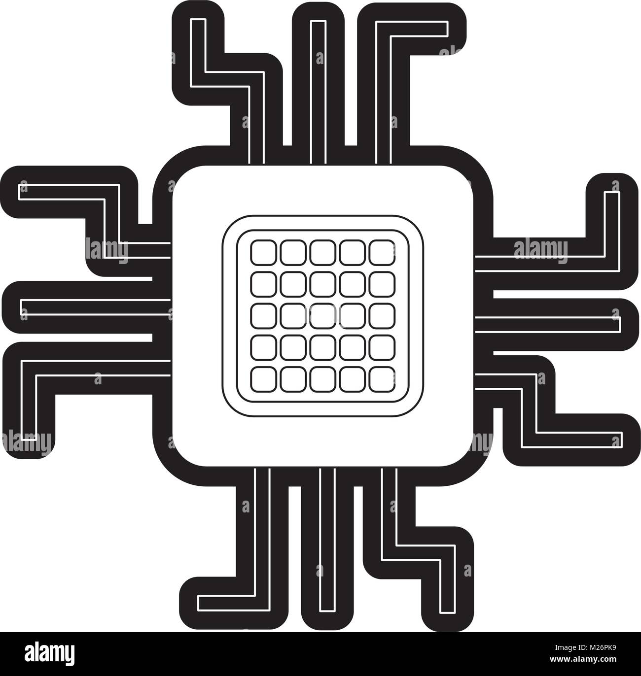 computer chip icon Stock Vector Image & Art - Alamy