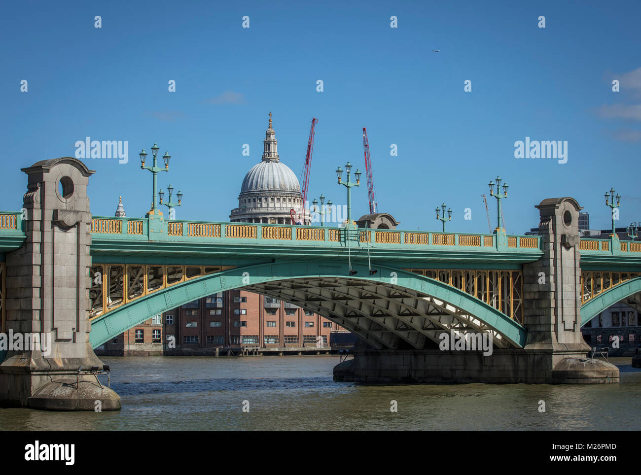 Southwark Bridge and St Pauls Cathedral Stock Photo - Alamy