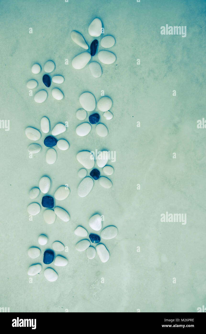 stony flowers made from small pebbles Stock Photo - Alamy