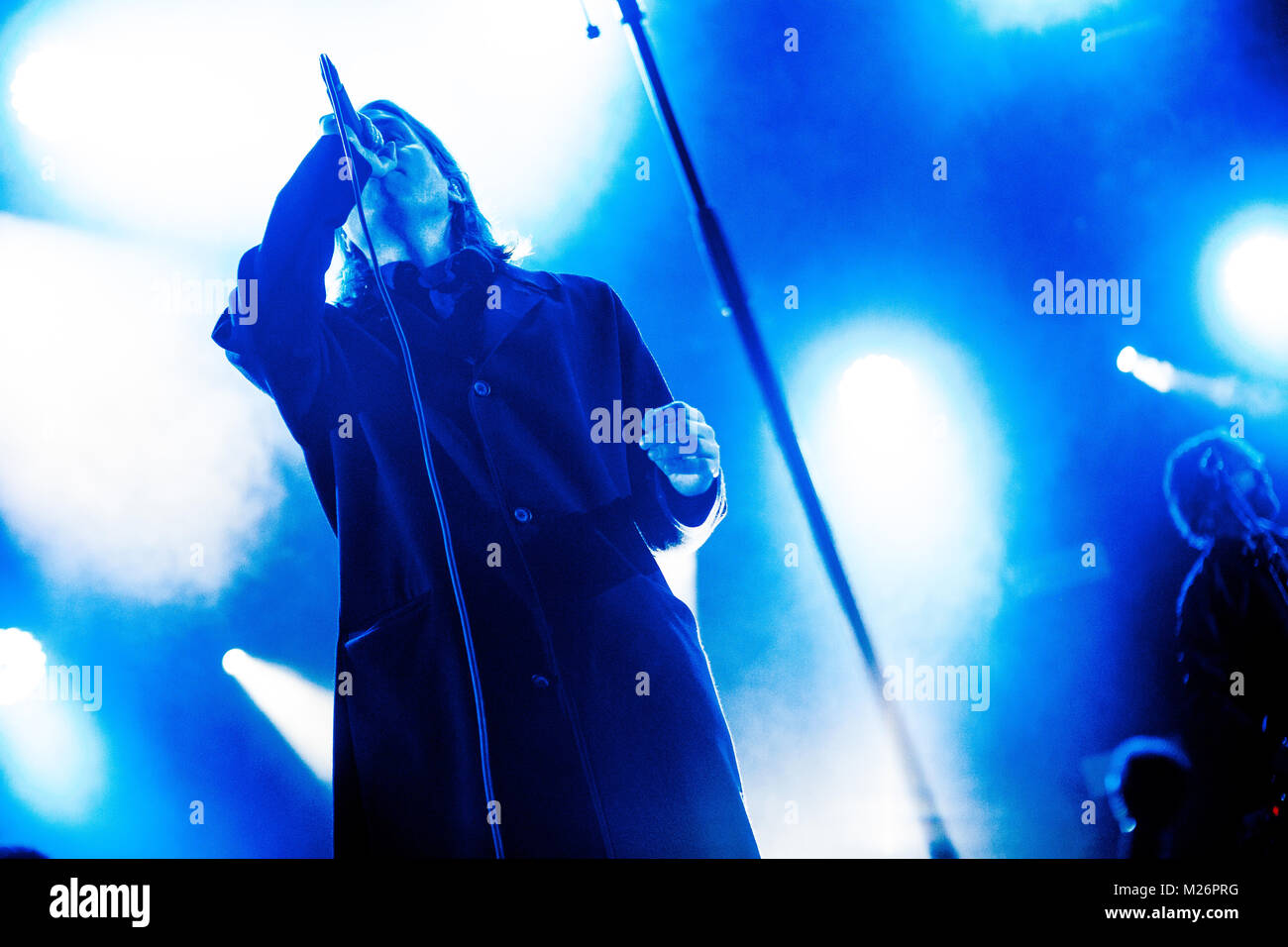 The alternative Danish rock band Mew performs a live concert at ...