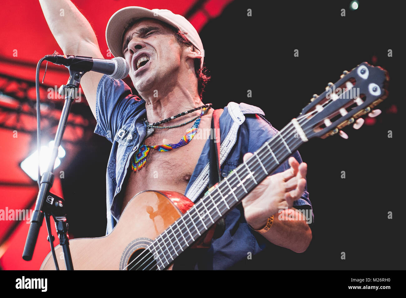 The French-Spanish singer and musician Manu Chao performs a live ...