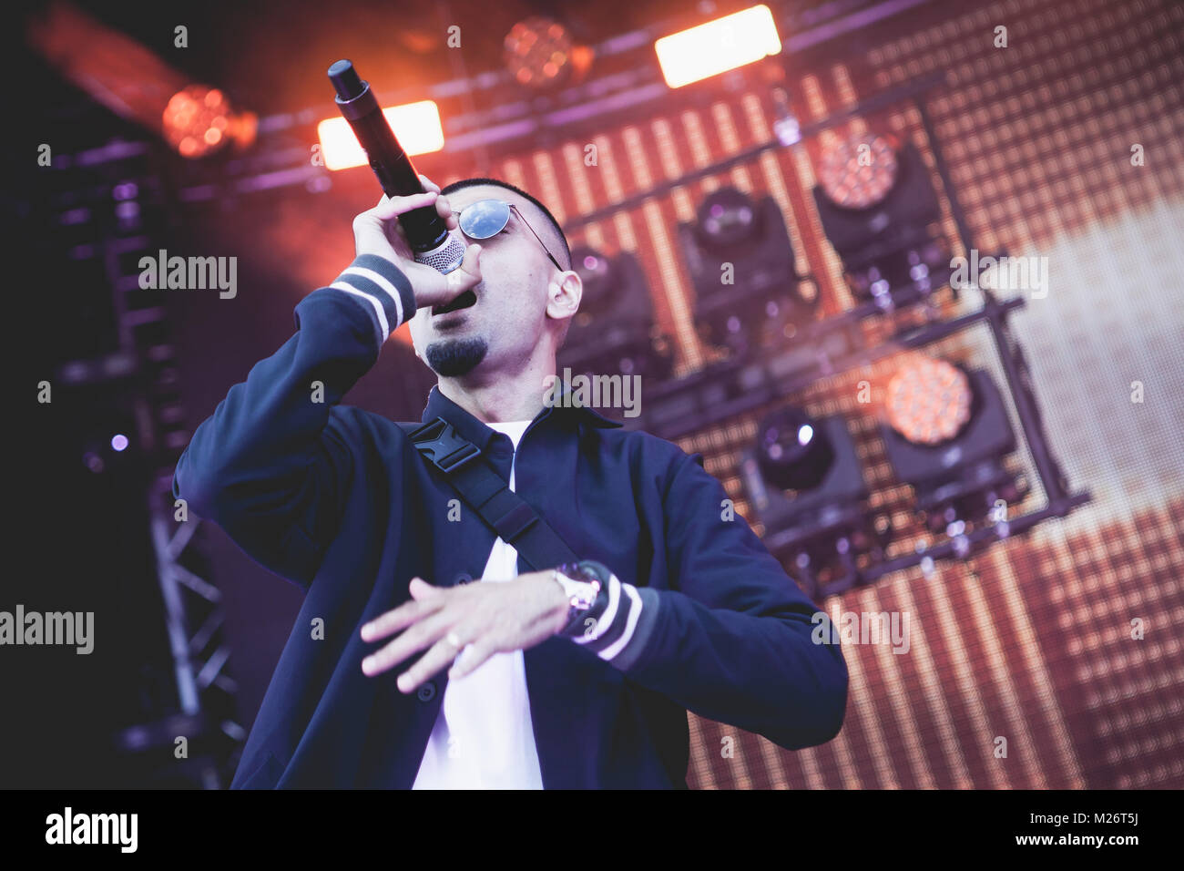 The Danish rapper Sivas (Stylized S!vas) performs a live concert at the ...