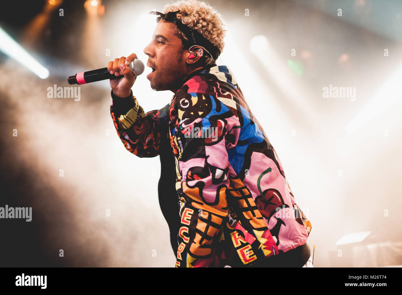 The American rapper and recording artist Vic Mensa performs a live ...