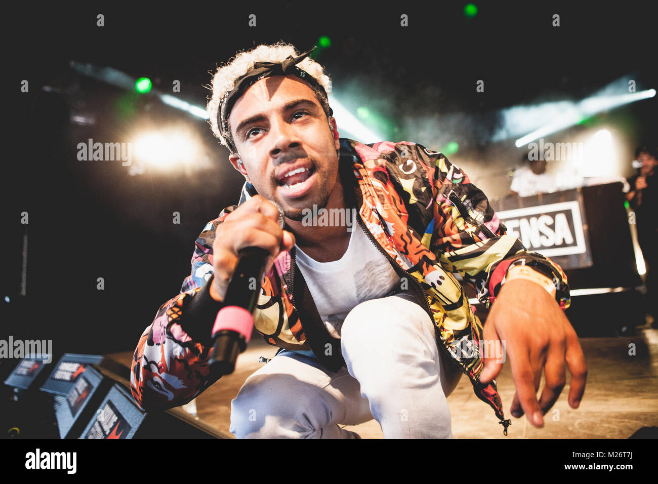 The American rapper and recording artist Vic Mensa performs a live ...
