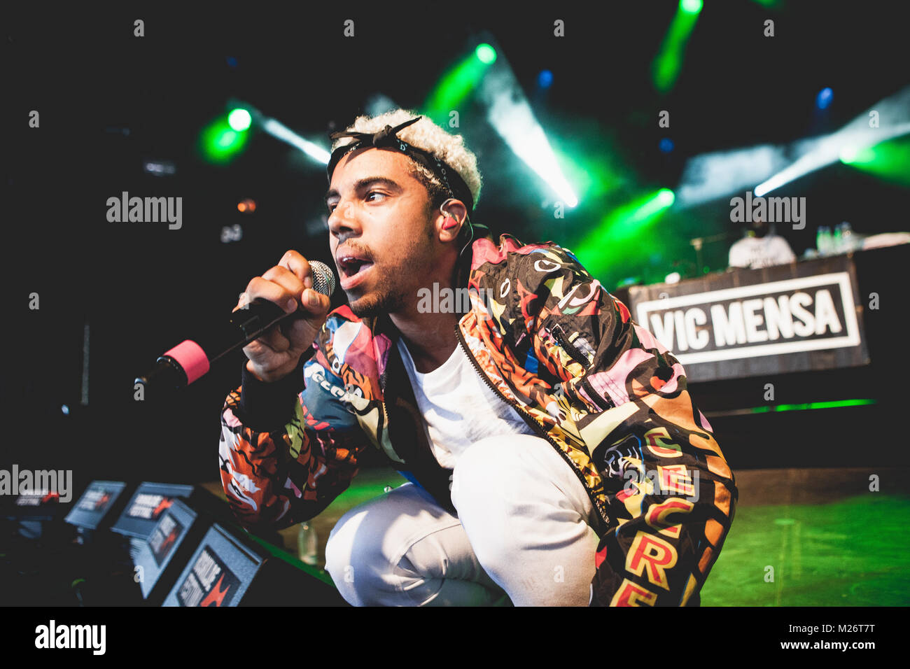 The American rapper and recording artist Vic Mensa performs a live ...