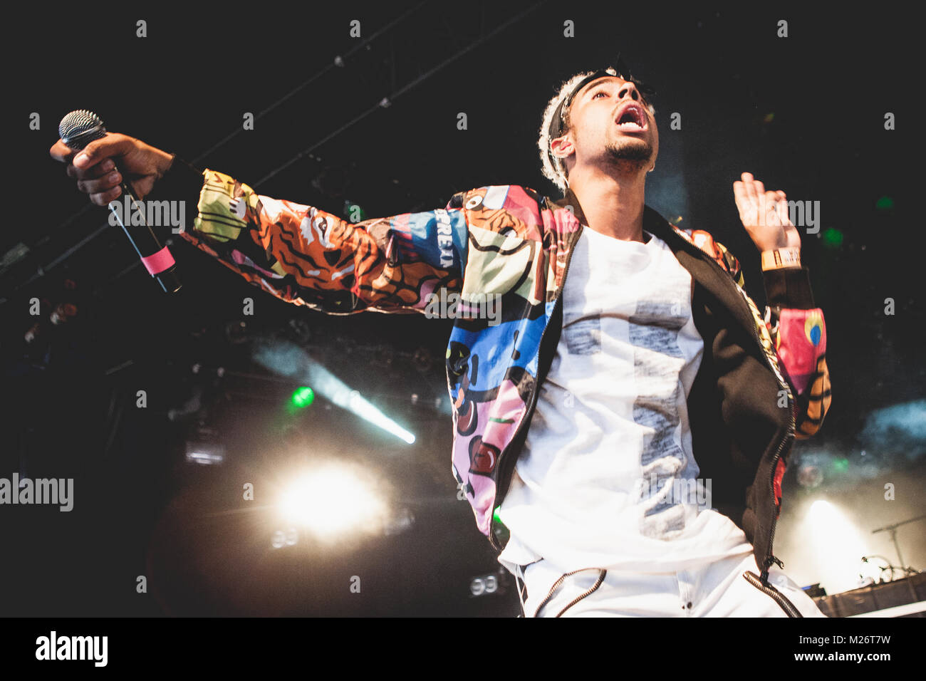 The American rapper and recording artist Vic Mensa performs a live ...