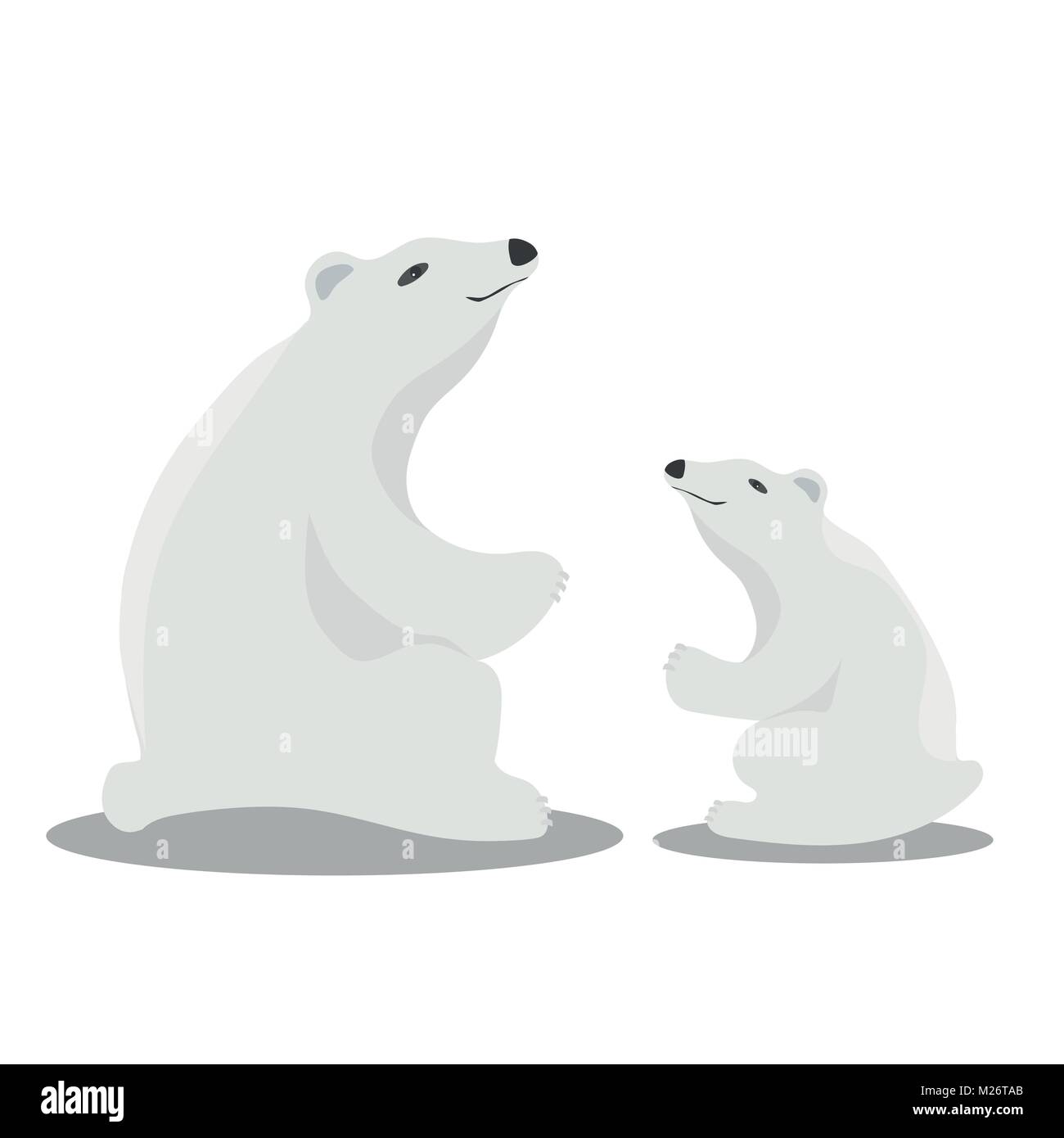 International Polar Bear Day poster. Illustration of cute Polar Bears ...