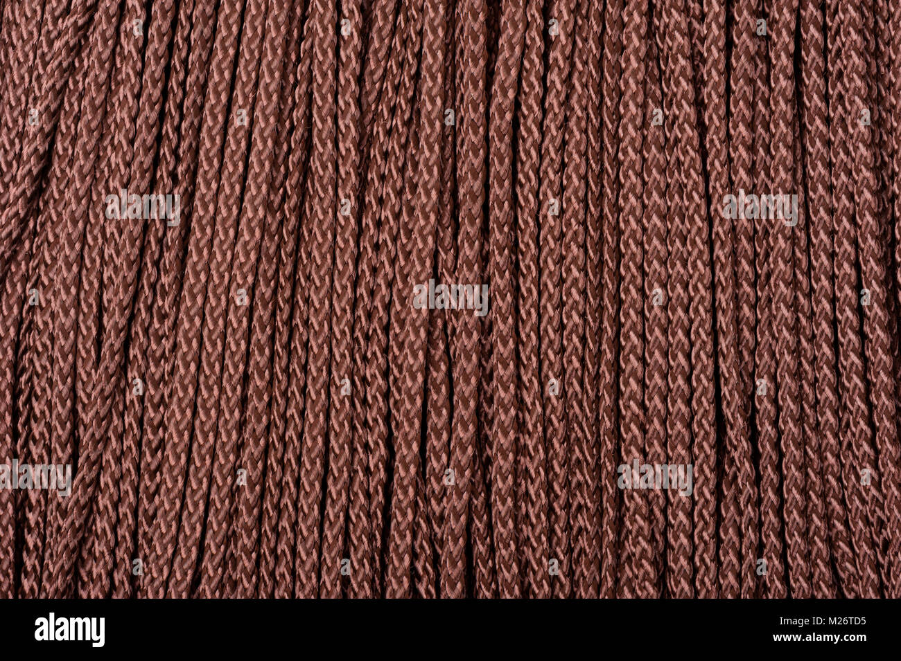 closeup brown polyester rope, Synthetic fibres rope Stock Photo - Alamy