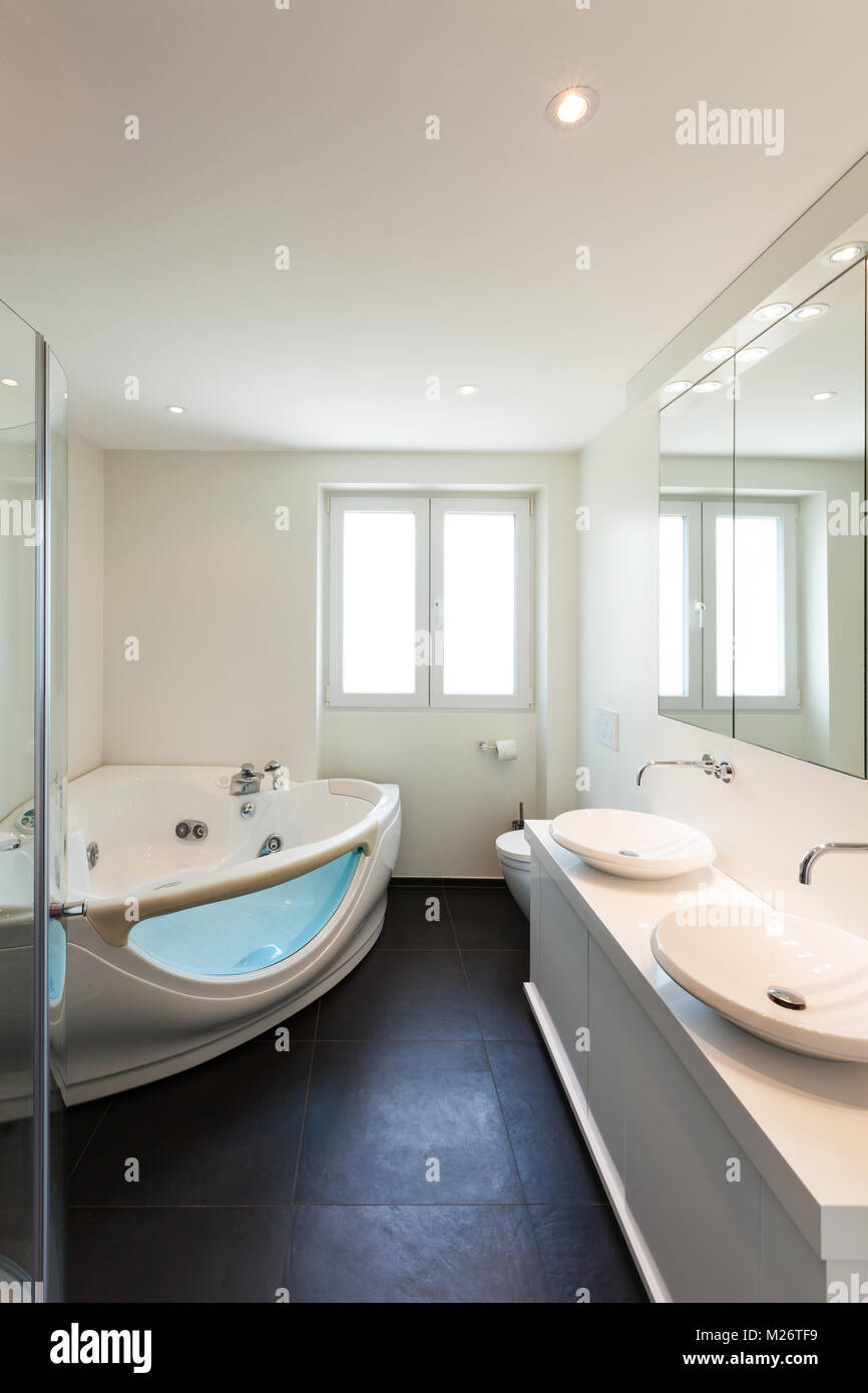modern house, interior, bathroom view Stock Photo - Alamy