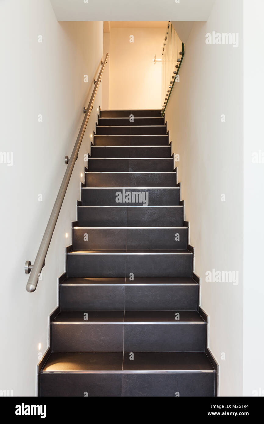 interior modern house, staircase view Stock Photo - Alamy