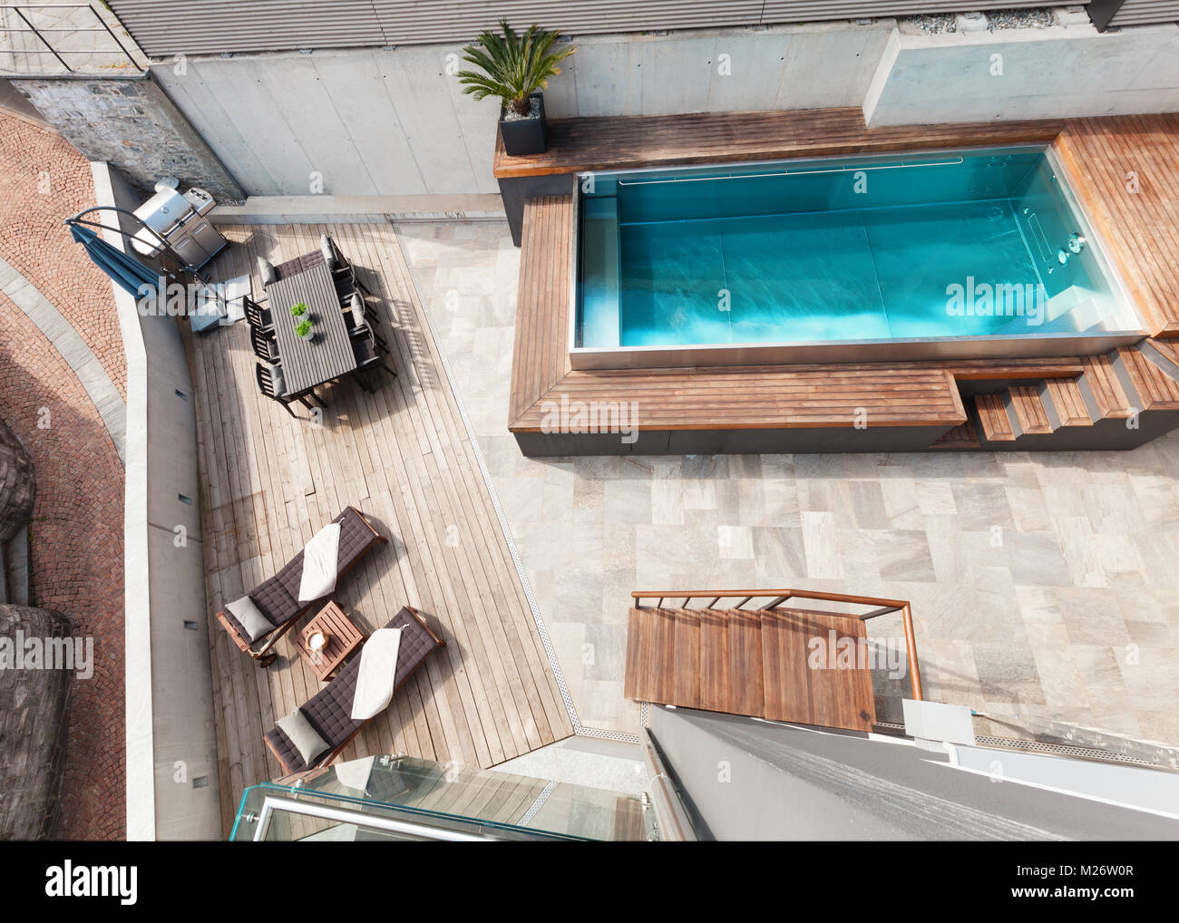Swimming pool from top view hi-res stock photography and images - Alamy