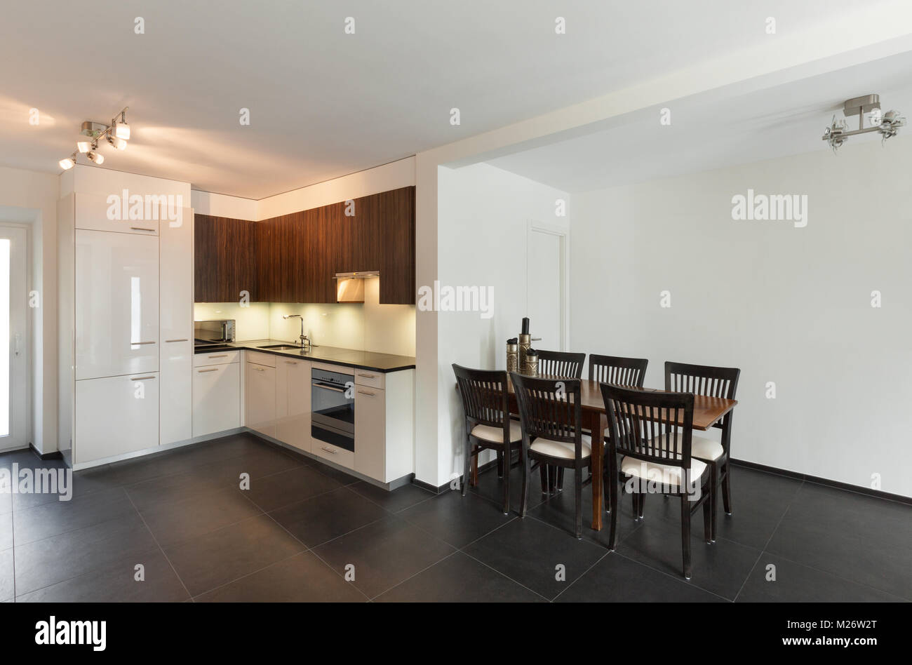 interior, beautiful house, modern kitchen Stock Photo - Alamy