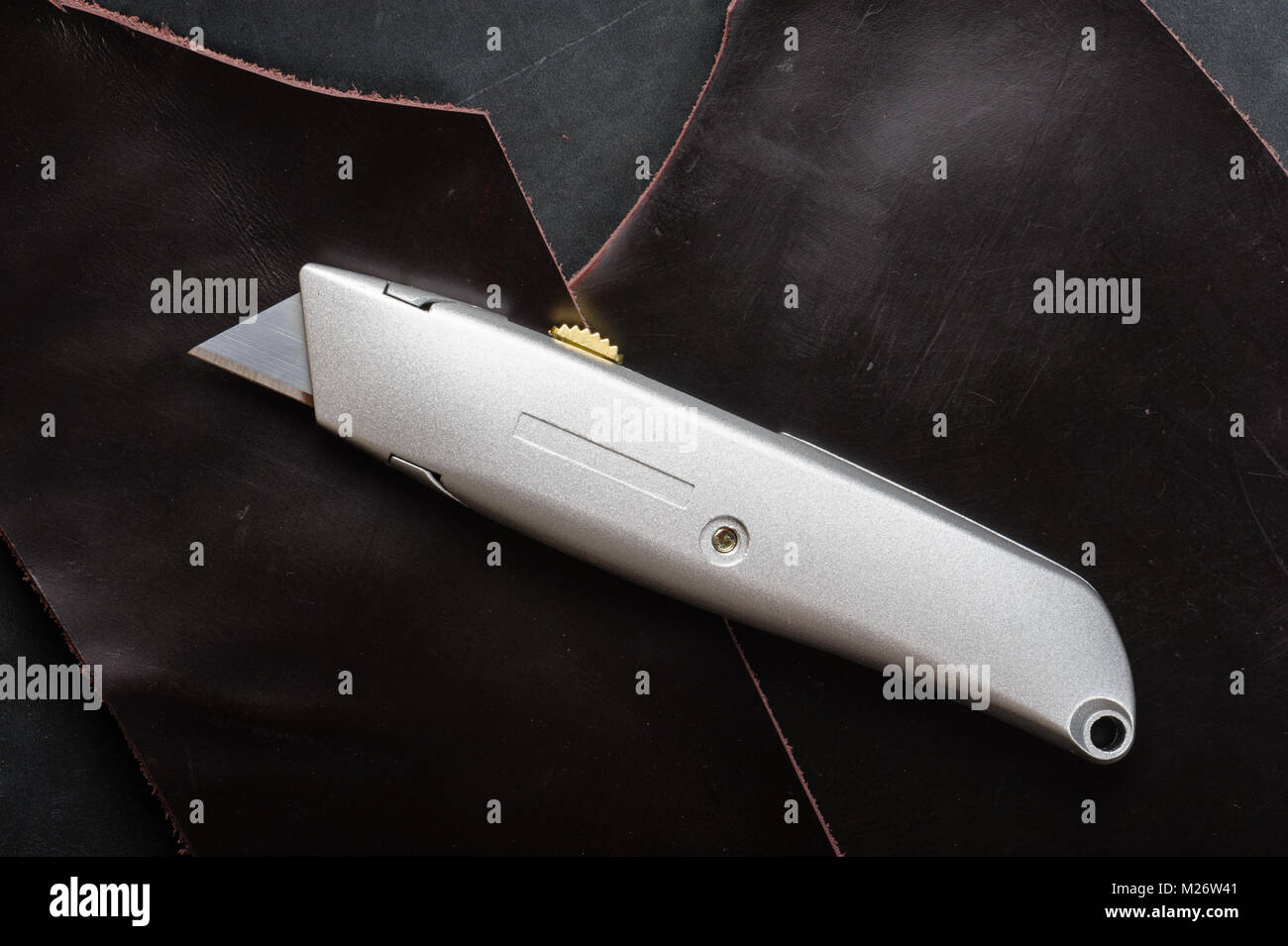 the retractable utility knife with Heavy-Duty Utility Blade Stock Photo ...