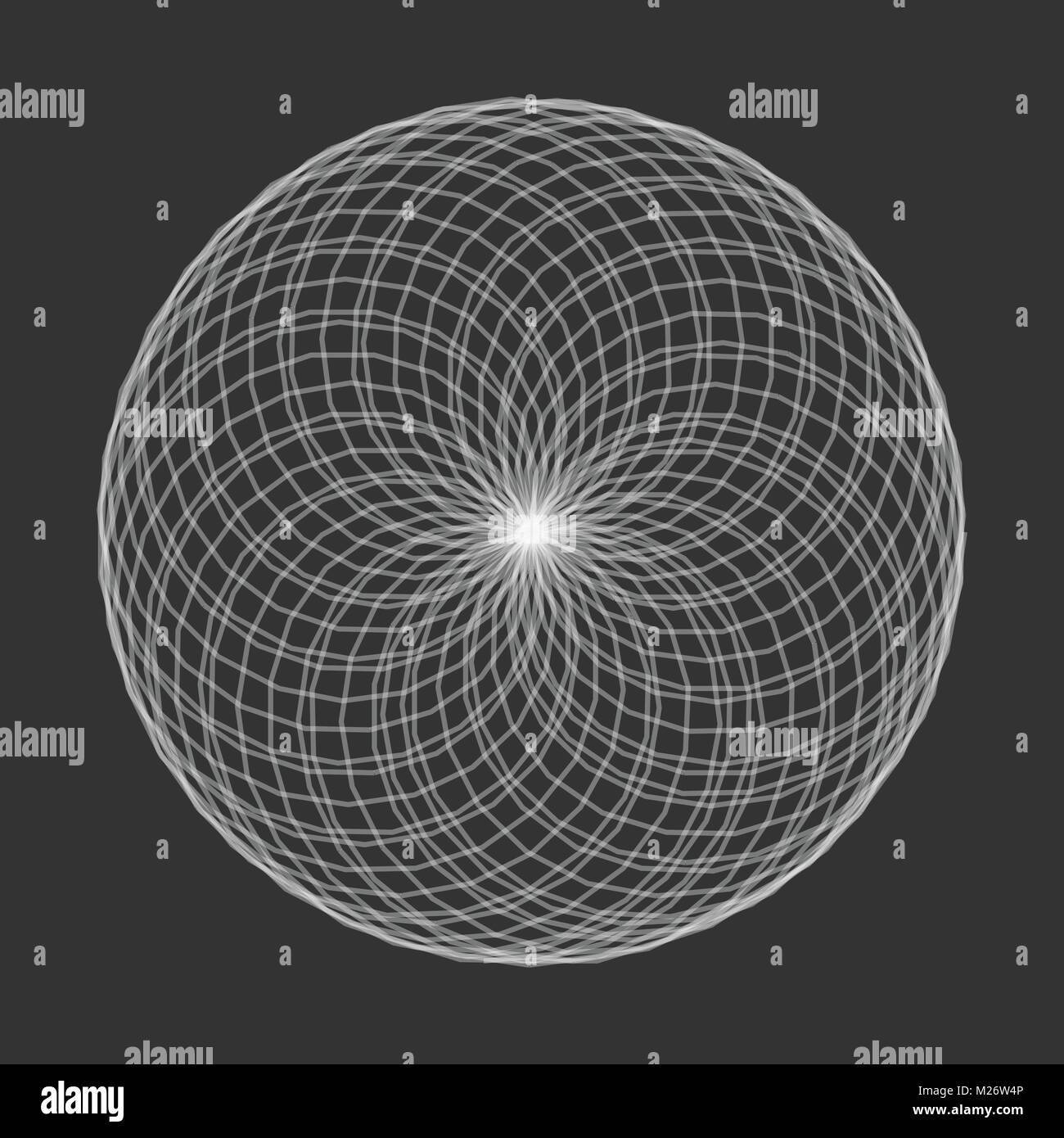 Spirograph flower Black and White Stock Photos & Images - Alamy