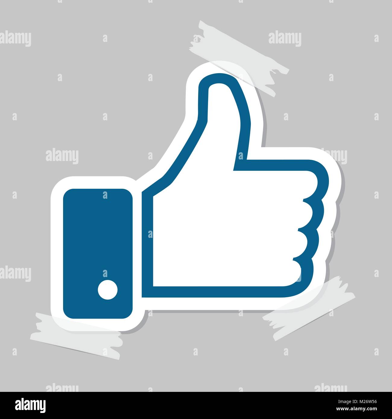 Like icon vector illustration in flat style isolated on grey background ...