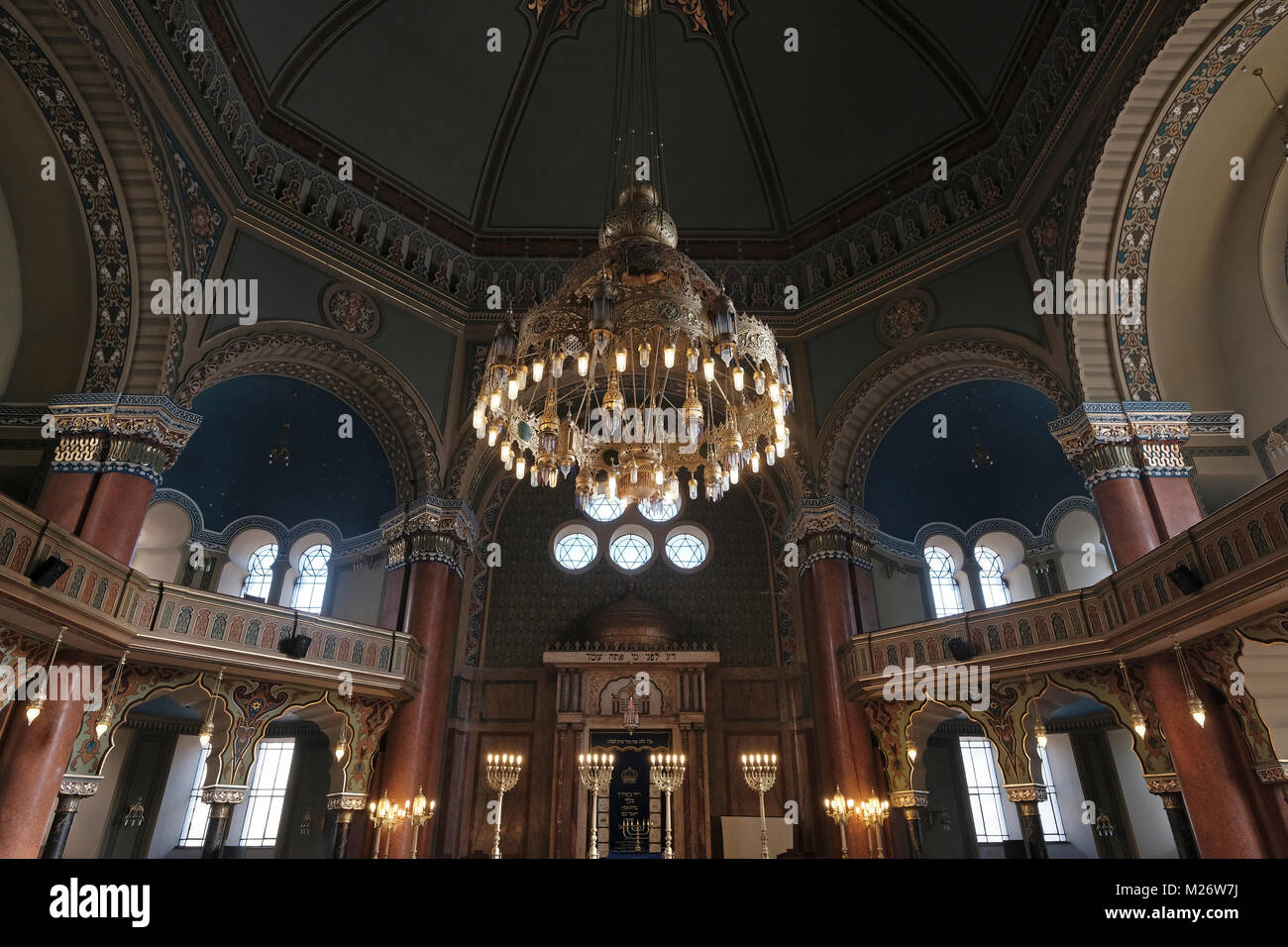 The biggest chandelier in the Balkans inside the Sofia Synagogue the largest synagogue in ...