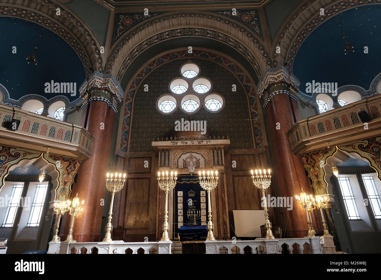 Interior view of the Sofia Synagogue the largest synagogue in Southeastern Europe, and the third ...
