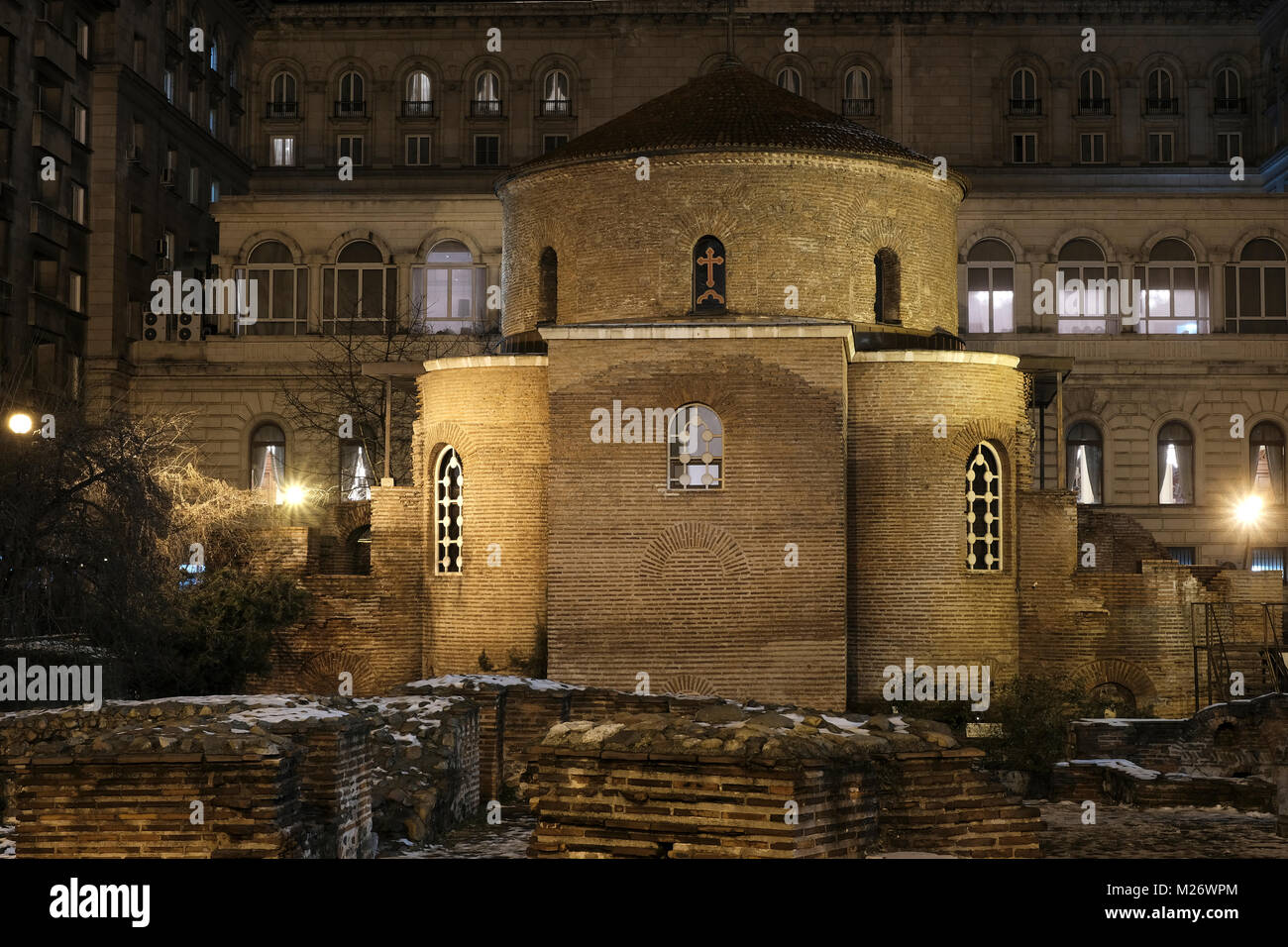 View of the Church of St. George an Early Christian red brick rotunda ...