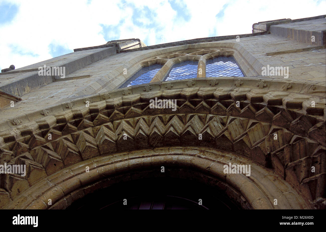 West front of St Michael and All Angels Church, Bishop's Cleeve Stock ...