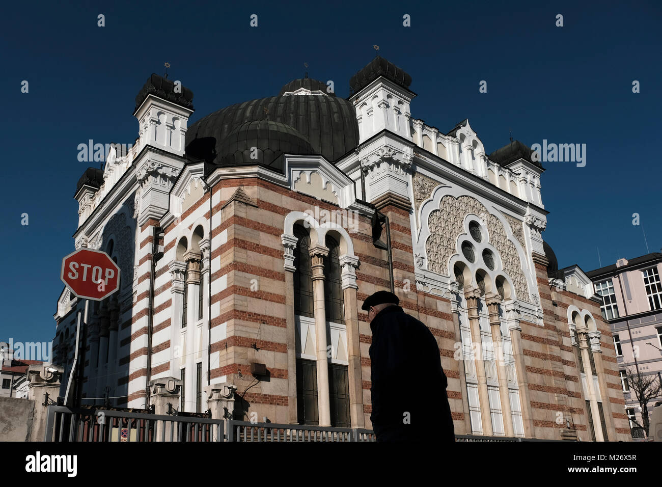 Exterior of the Sofia Synagogue the largest synagogue in Southeastern Europe, and the third ...