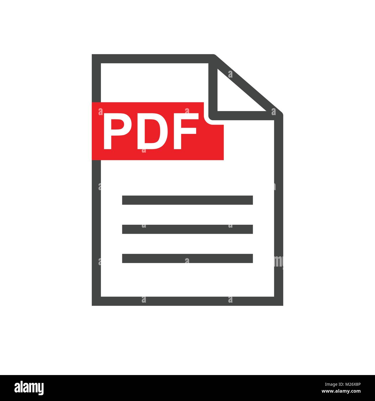 PDF download vector icon. Simple flat pictogram for business, marketing ...