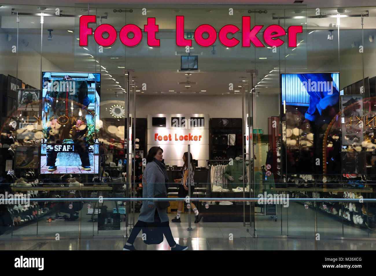 High street stores in Westfield Stratford, London Featuring: Foot ...