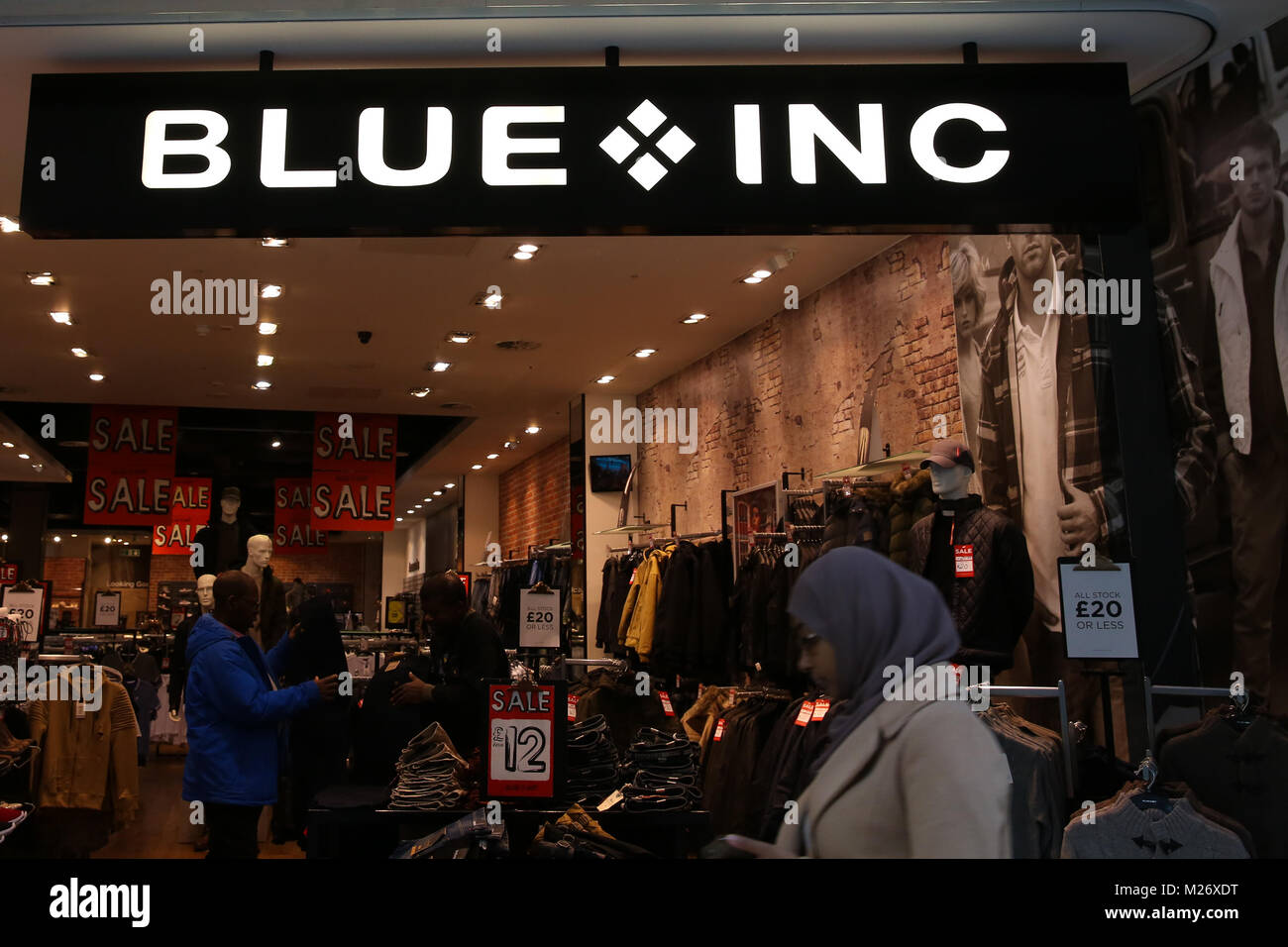 High street stores in Westfield Stratford, London Featuring: Blue Inc ...