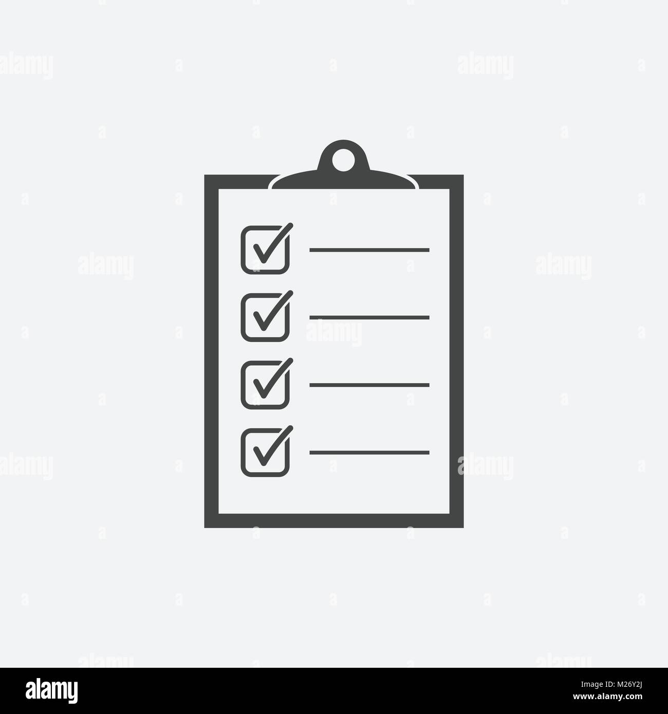 To do list icon. Checklist, task list vector illustration in flat style. Reminder concept icon ...