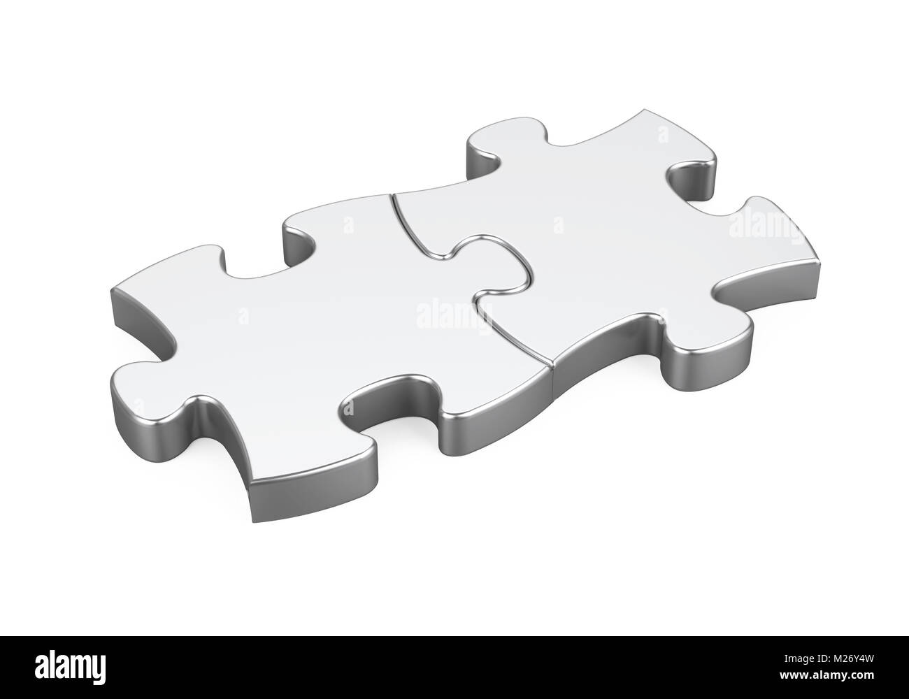 Two Puzzle Pieces Isolated Stock Photo - Alamy