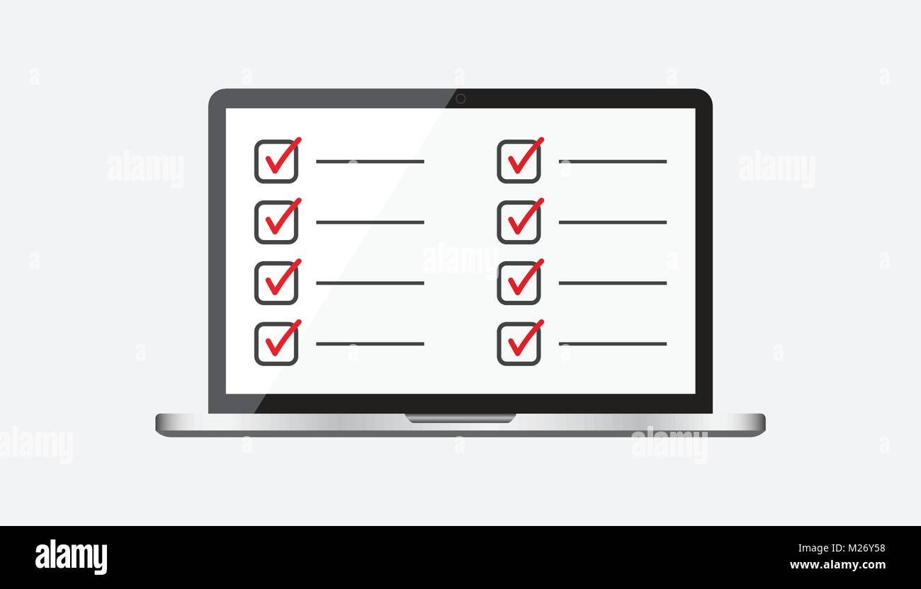 Businessman checklist with notebook. Check list icon flat vector ...
