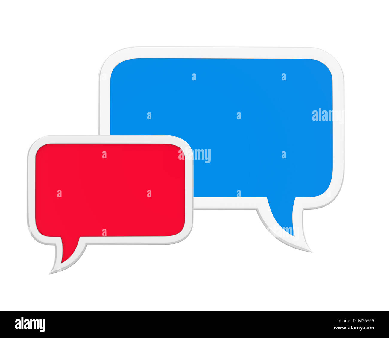 Blue white speech bubble Cut Out Stock Images & Pictures - Alamy