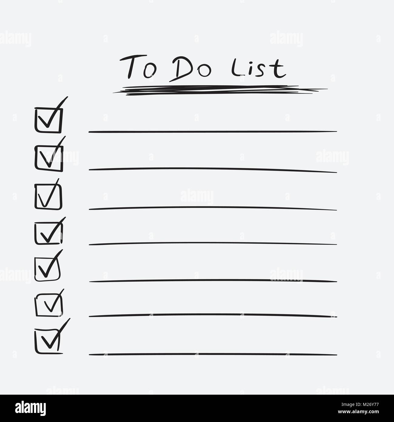 To do list icon with hand drawn text. Checklist, task list vector ...