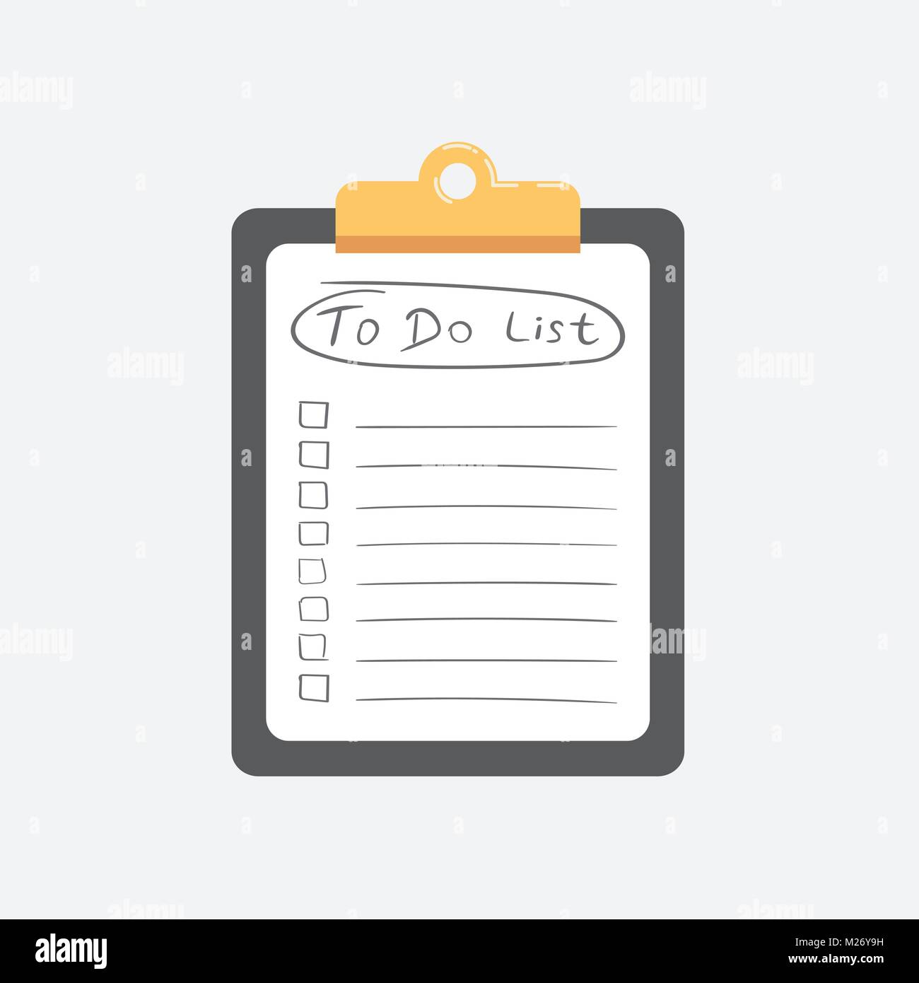To do list icon with hand drawn text. Checklist, task list vector ...